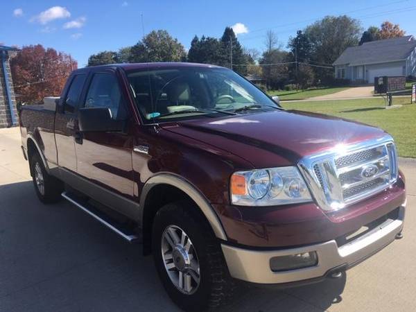 Maroon 2005 Ford F-150 Lariat 4X4 Truck (148,000 Miles) for sale in ...